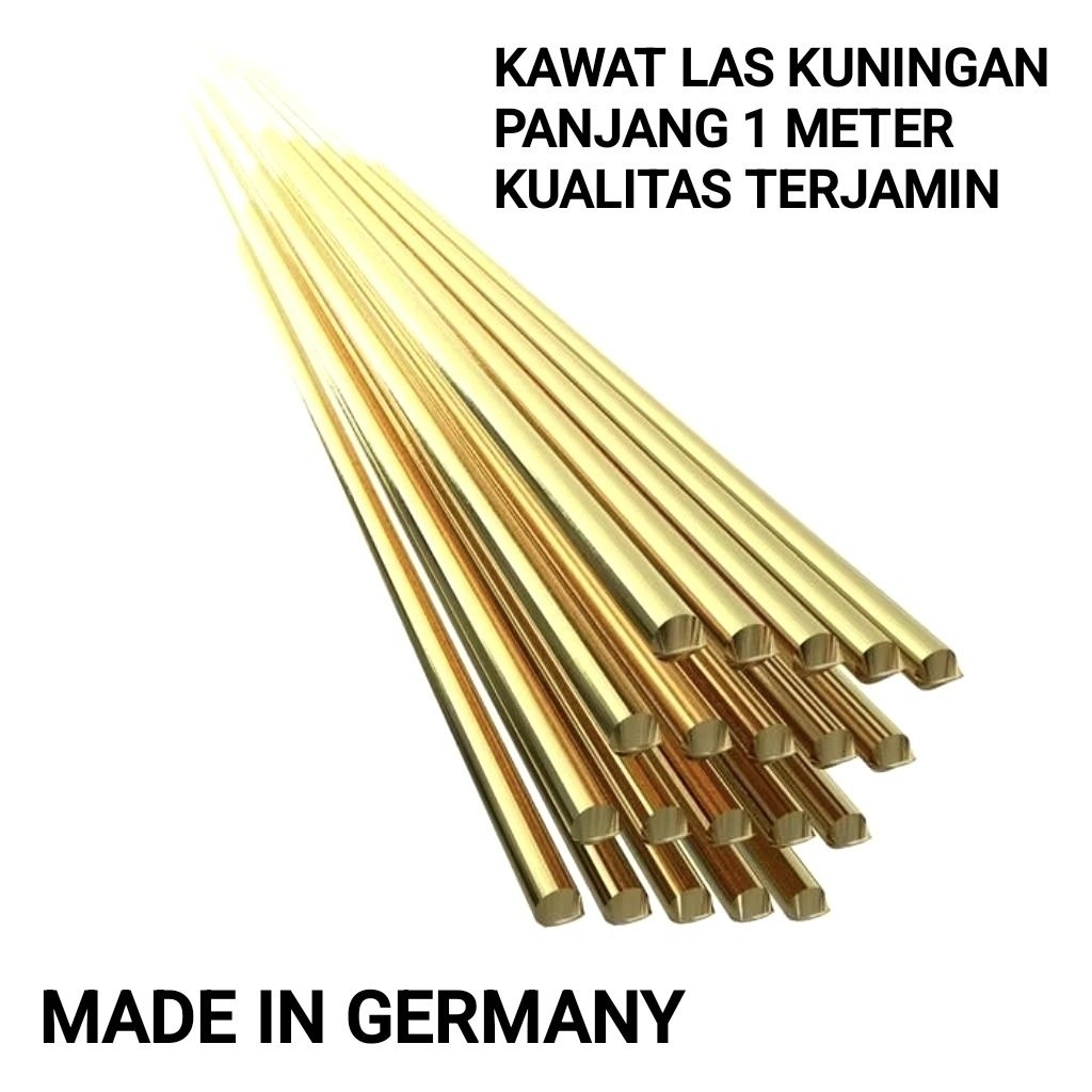 Jual KAWAT LAS KUNINGAN PANJANG 1 METER ORI / PAKAN LAS KUNINGAN 1 M ...
