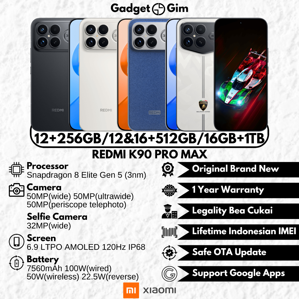 Jual Redmi K90 Pro Max 5G 16GB 1TB Snapdragon 8 Elite Gen 5 120Hz ...