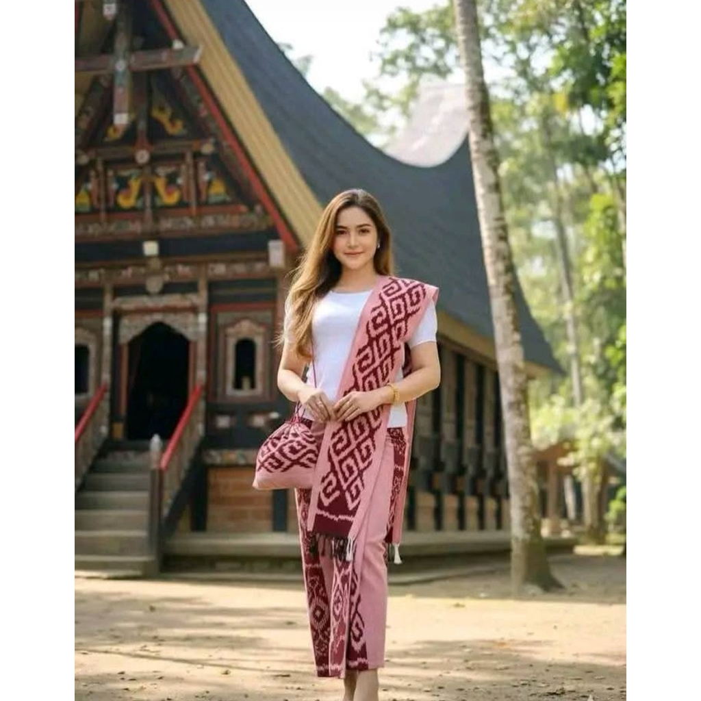 Jual baju adat toraja sulawesi sarung selendang tas | Shopee Indonesia