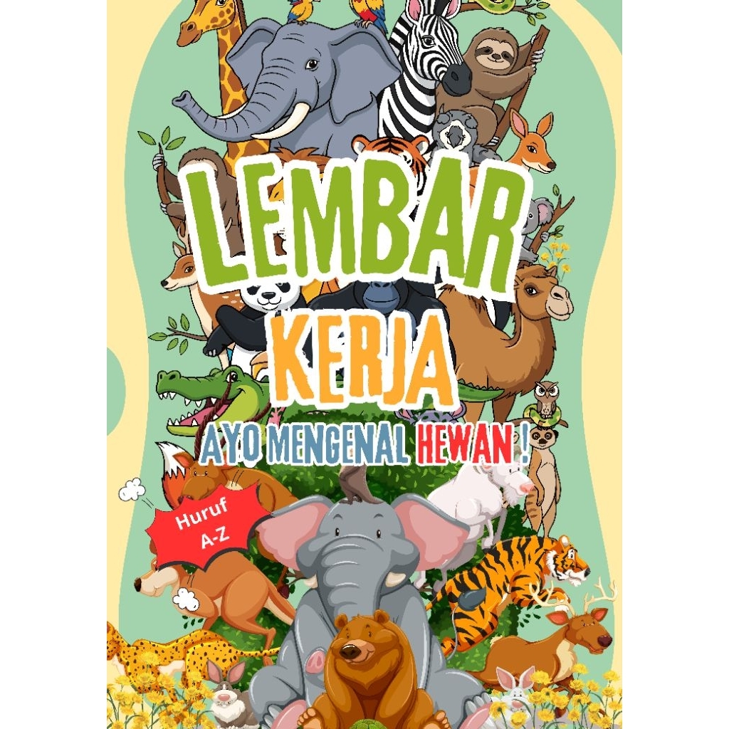 Jual Worksheet anak/menebali huruf/mengenal hewan/kertas mewarnai ...