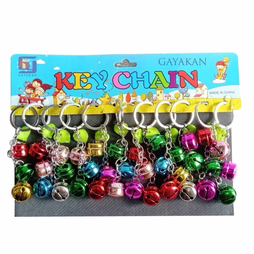 Jual isi 12 pcs Gantungan kunci Lonceng Gantungan kunci Bell Gantungan ...