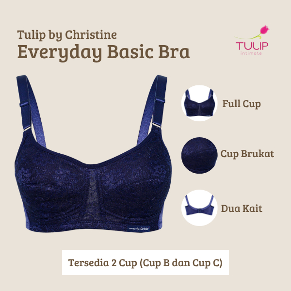 Jual Tulip by Christine Everyday Basic Bra - Navy - CBR-2106 | Shopee ...