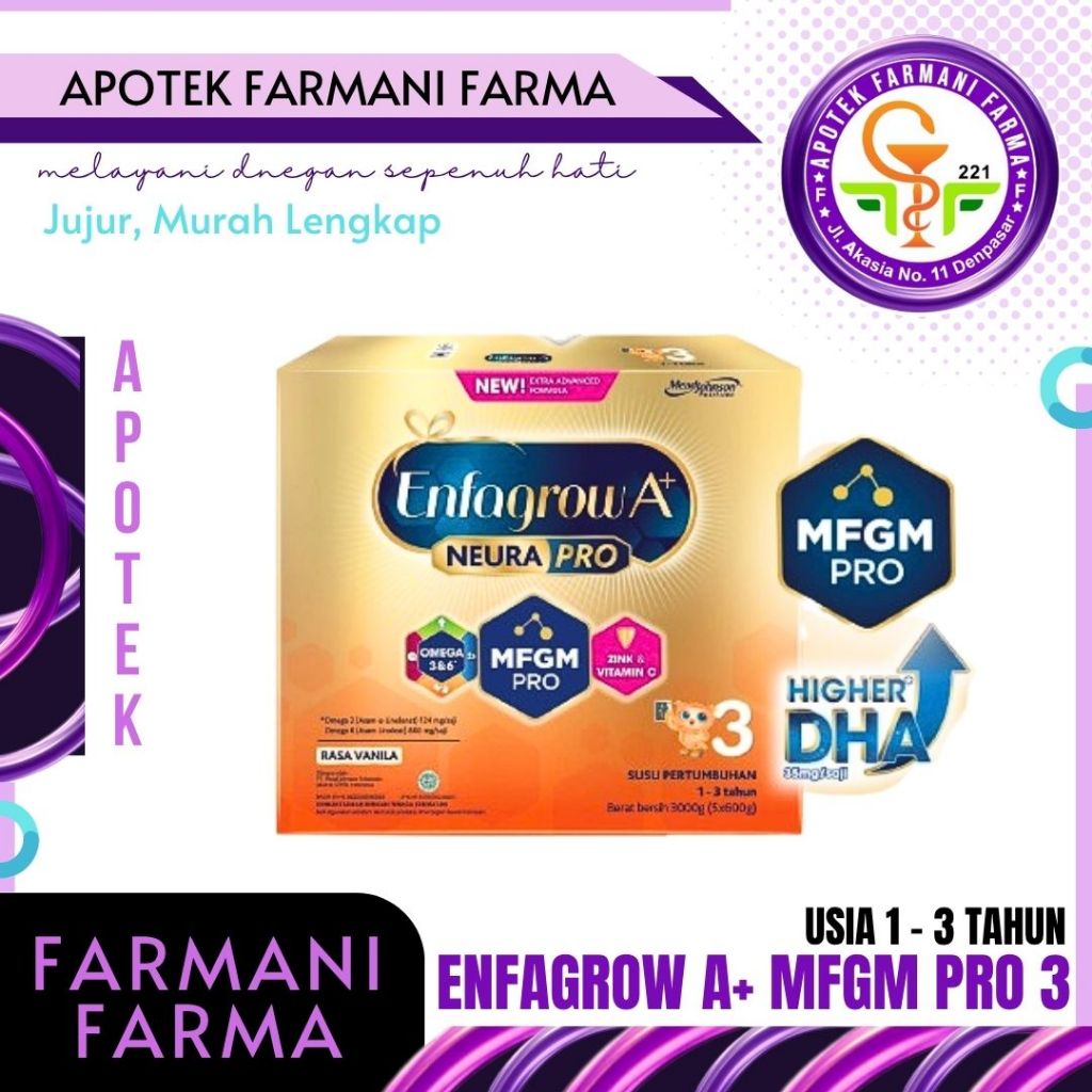 Jual SUSU ENFAGROW A+ 3 NEURA PRO USIA 1-3 TAHUN RASA ORIGINAL /RASA ...