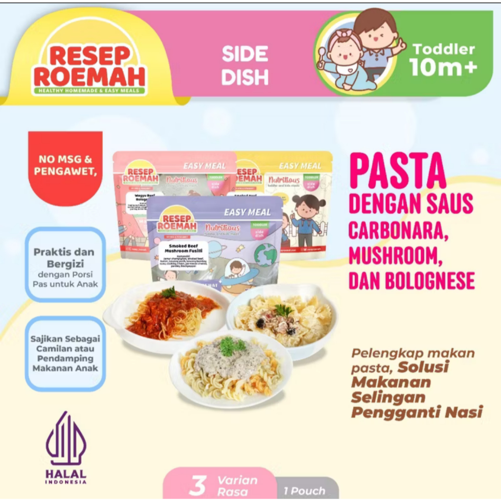 Jual Resep Roemah / Pasta Fiesta / Pasta dengan Saus / Toddler Frozen ...