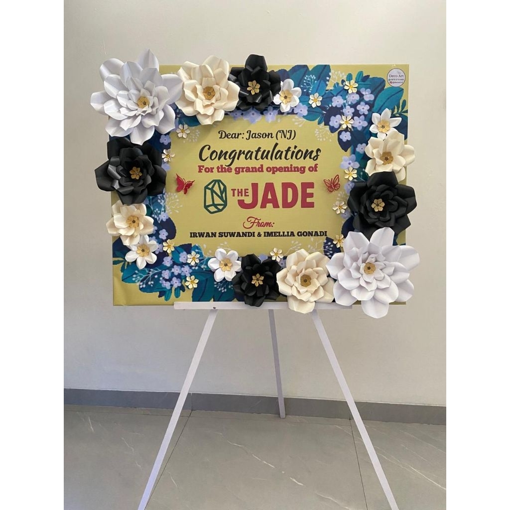Jual DECO ART - Papan Bunga Kertas Custom Ucapan Selamat Wedding ...