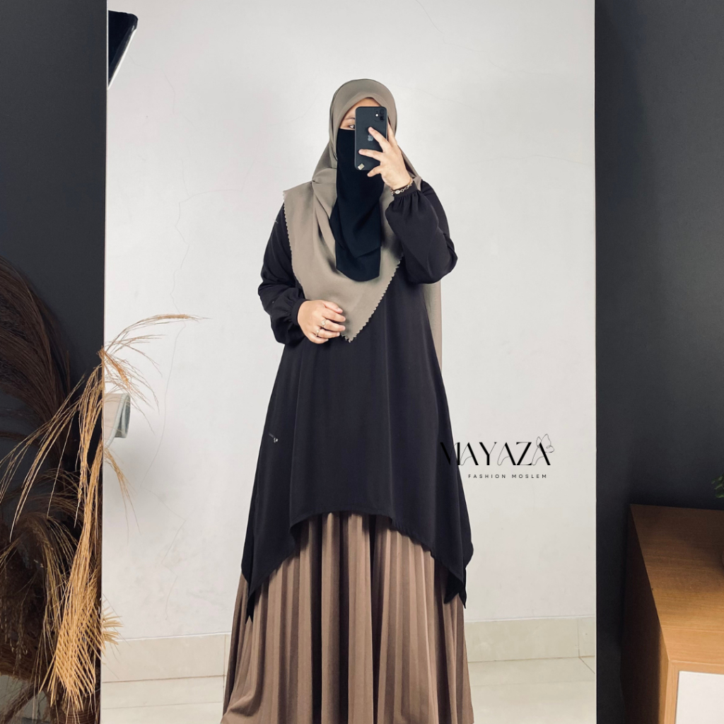 Jual Sahira Long Tunik - Baju Atasan Wanita Syar'i Lengan Panjang ...