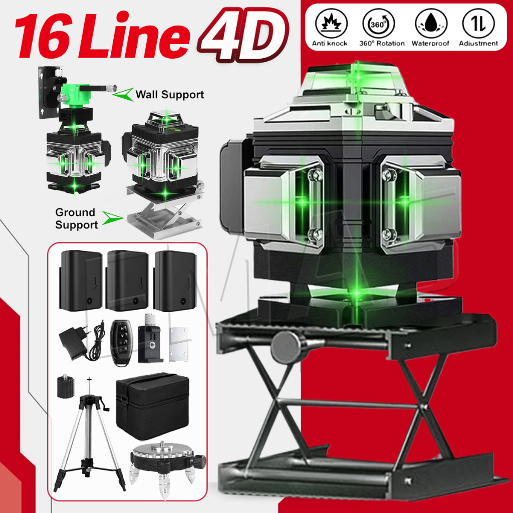 Jual 8/16 Line 4d Digital Meteran Laser Level Leveling Laser Level ...