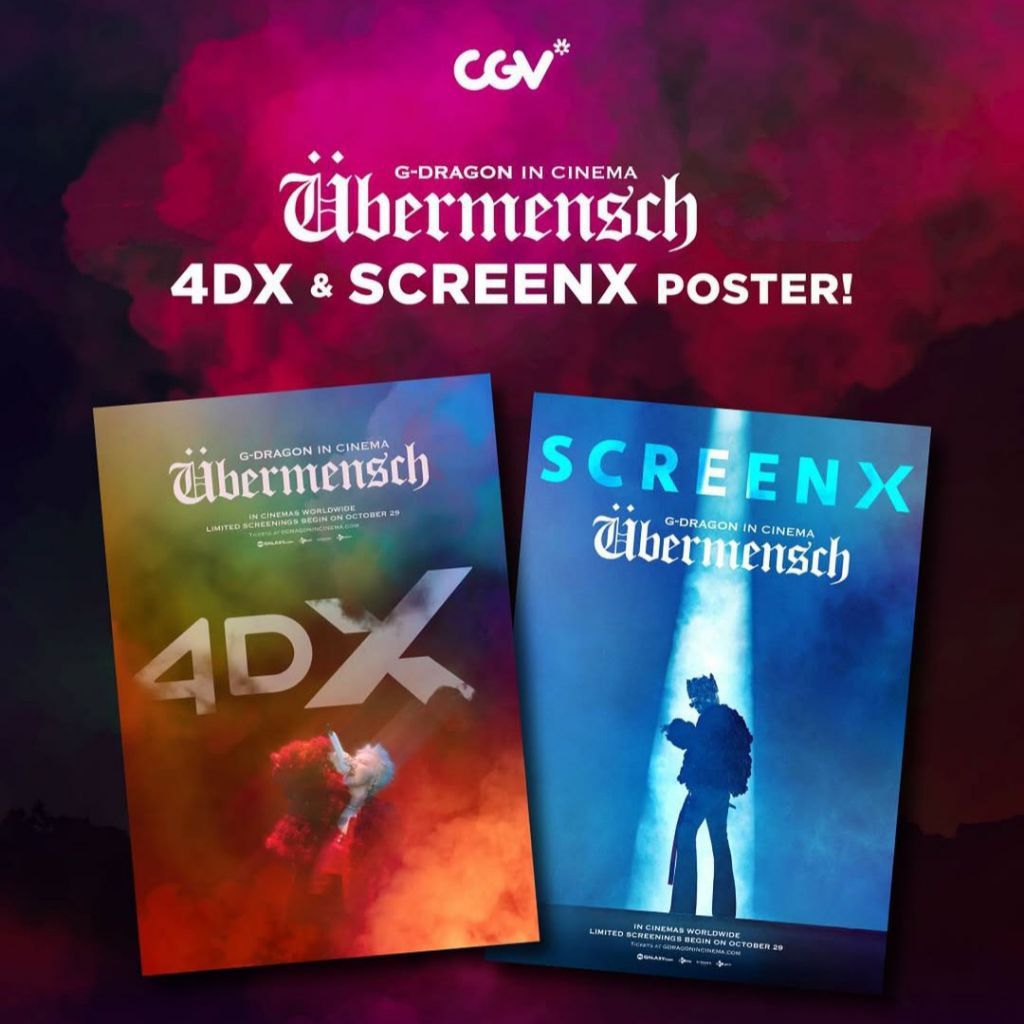 Jual G-Dragon in Cinema: Ubermensch Poster A3 SCREENX Exclusive CGV Indonesia | Shopee Indonesia