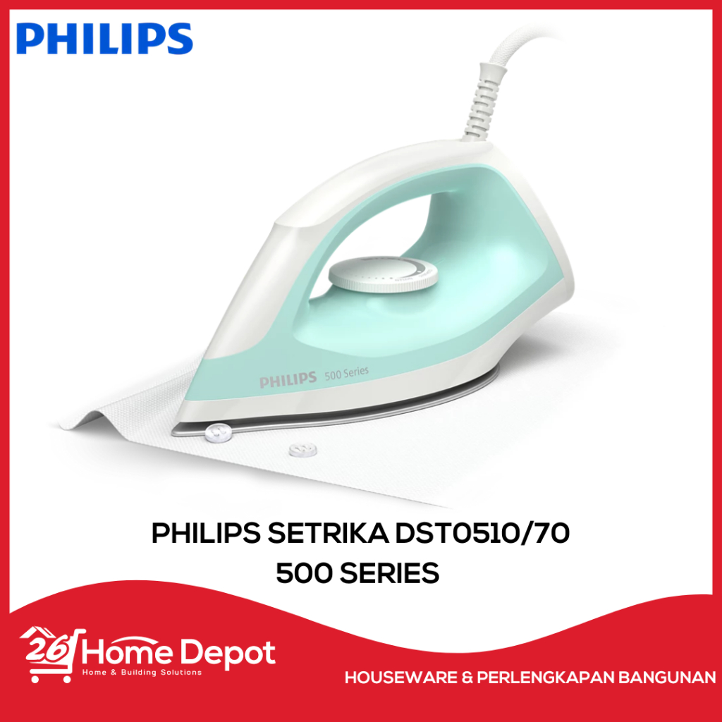 Jual PHILIPS Setrika DST0510 Series 500 | Setrika Ringan, Tapak Strika ...