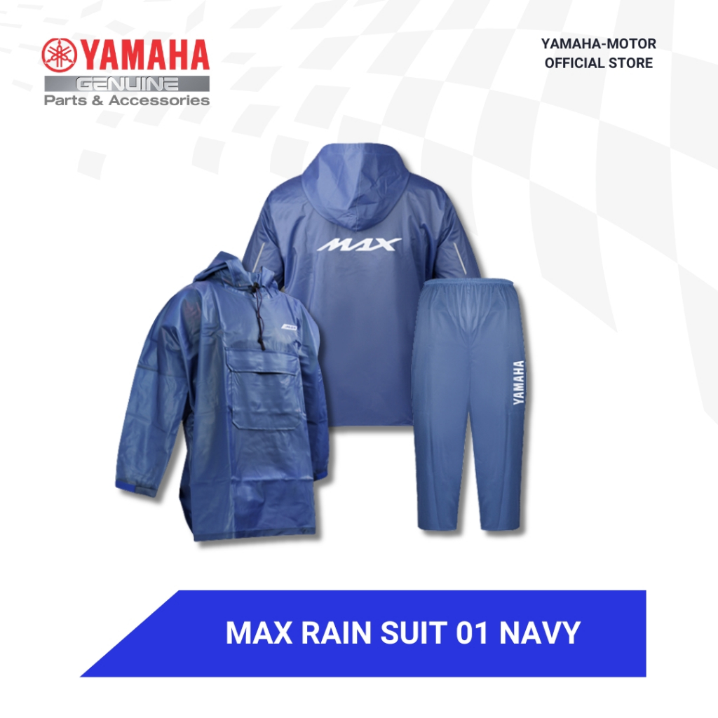 Jual Yamaha Max Rain Suit 01 Navy | Shopee Indonesia