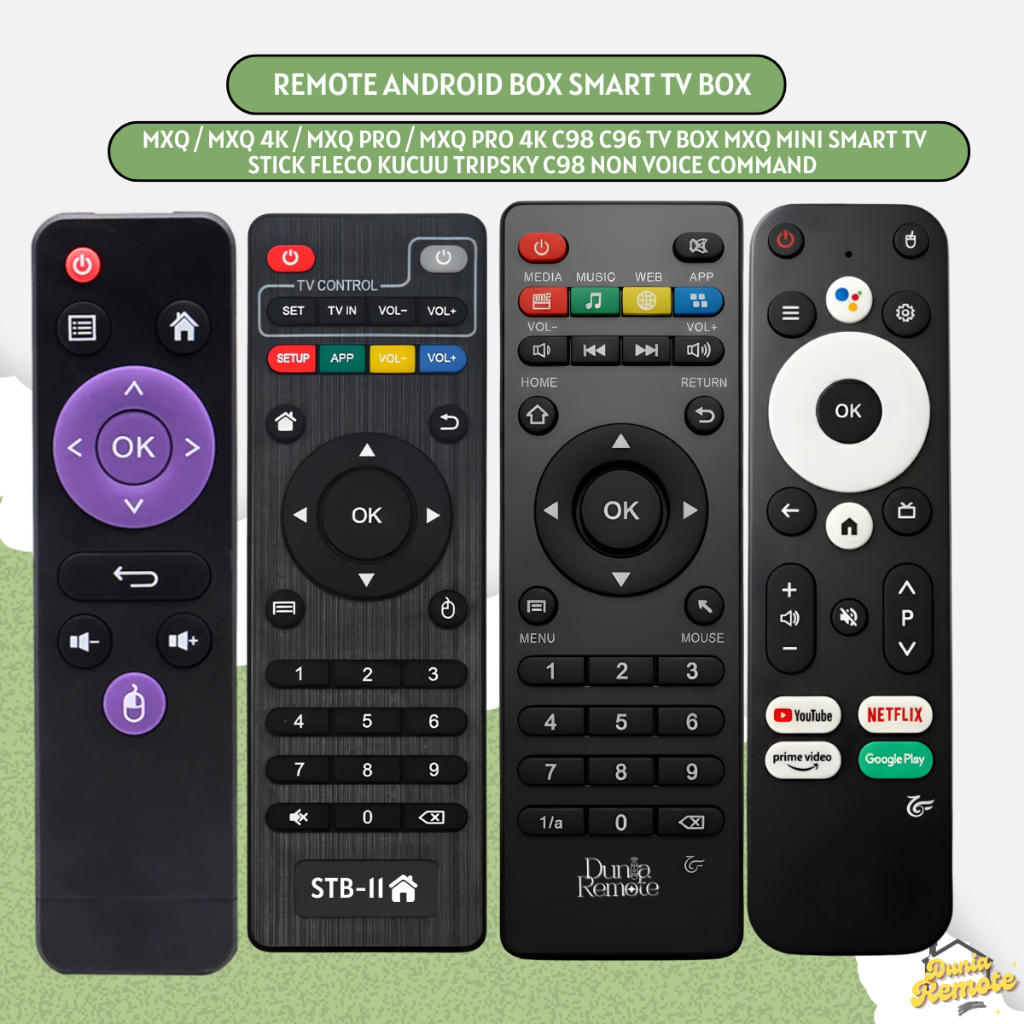 Jual Remote Android Box Smart TVBox MXQ PRO 4K C98 C96 Mini Stick FLECO ...
