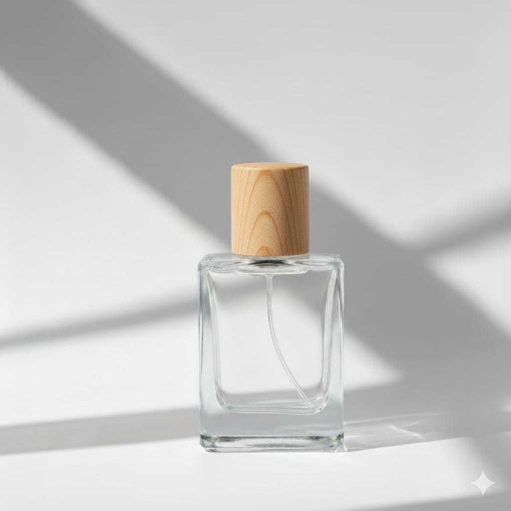 Jual botol parfum hrms clear tutup kayu 30 ml spray drat putar isi ...