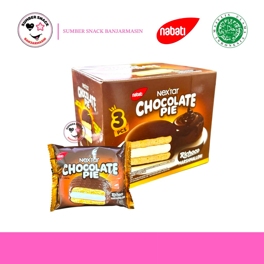 Jual Nextar Chocolate Pie Richoco Marshmallow Box (Isi 3 Pcs/Box ...