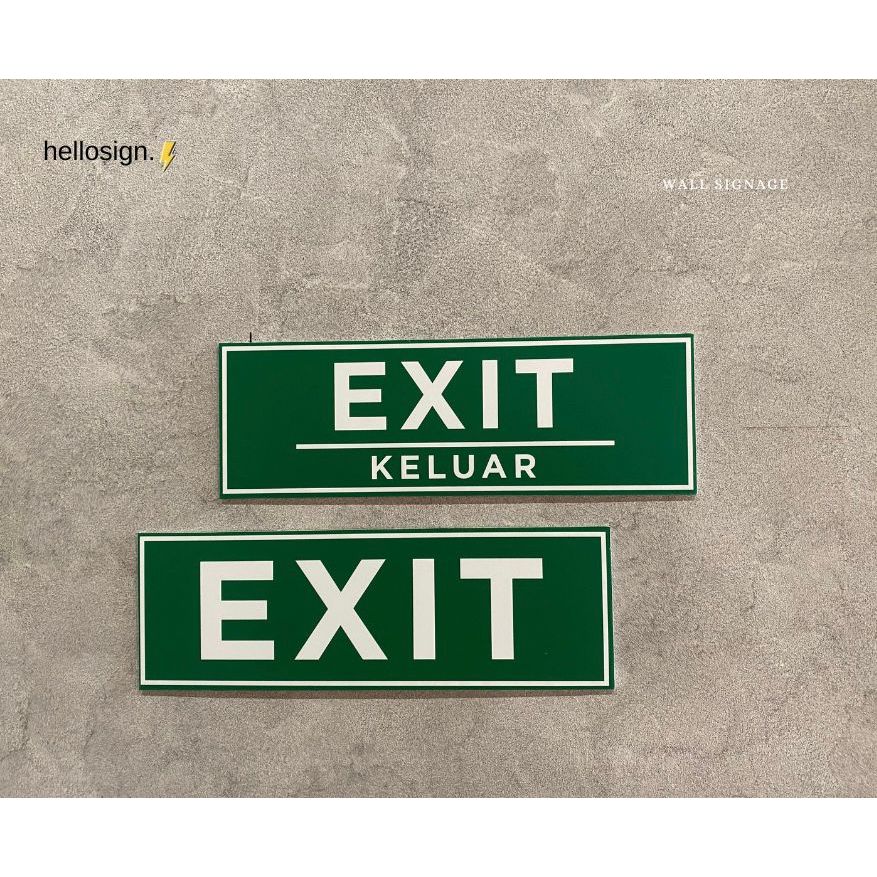Jual Sign Akrilik EXIT | Print Papan Nama Tulisan Akrilik | Sign ...