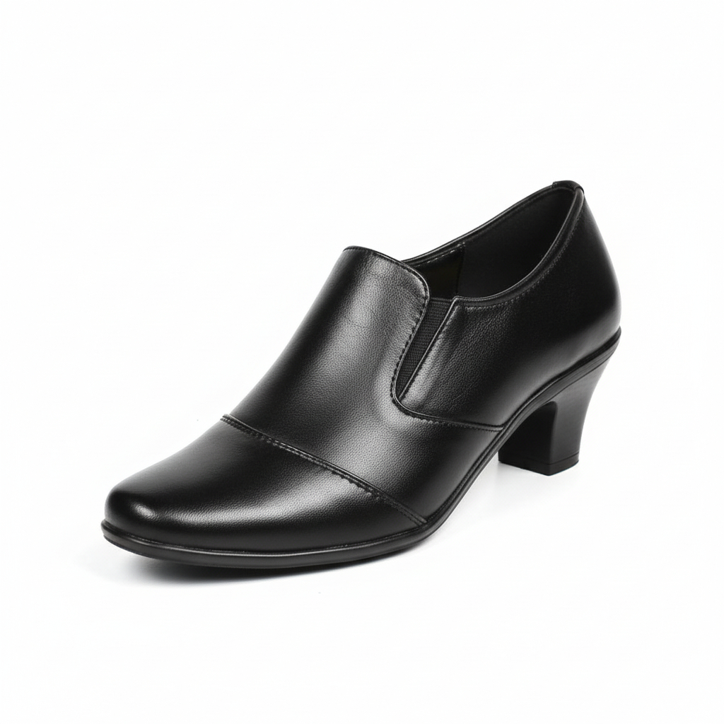 Jual Lika Carla 2 - Sepatu Pantofel Wanita Heels Hitam Kulit Asli Kerja ...
