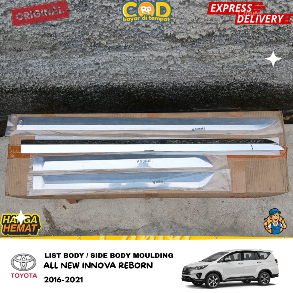 Jual List Body Chrome / Side Body Moulding Chrome Toyota Innova Reborn ...