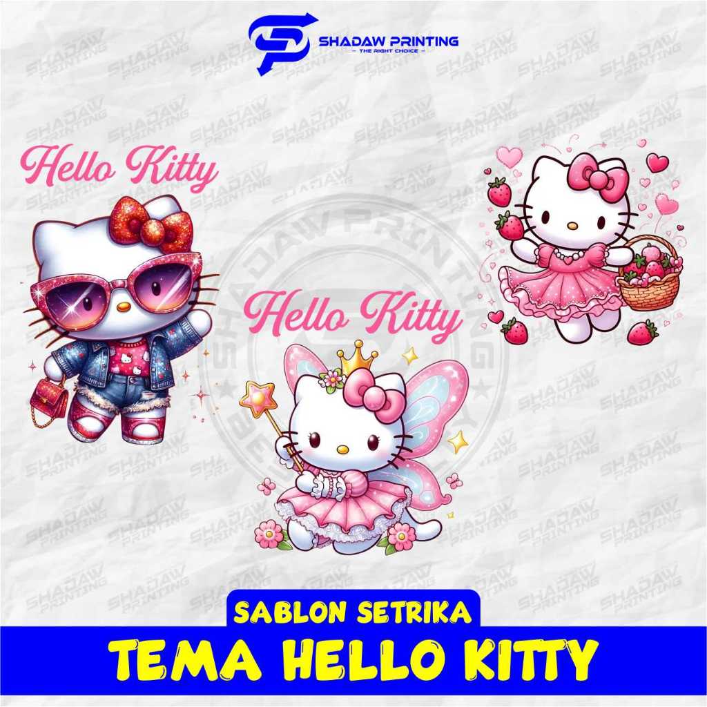 Jual SABLON setrika praktis LOGO TEMA HELLO KITTY (STICKER ONLY ...