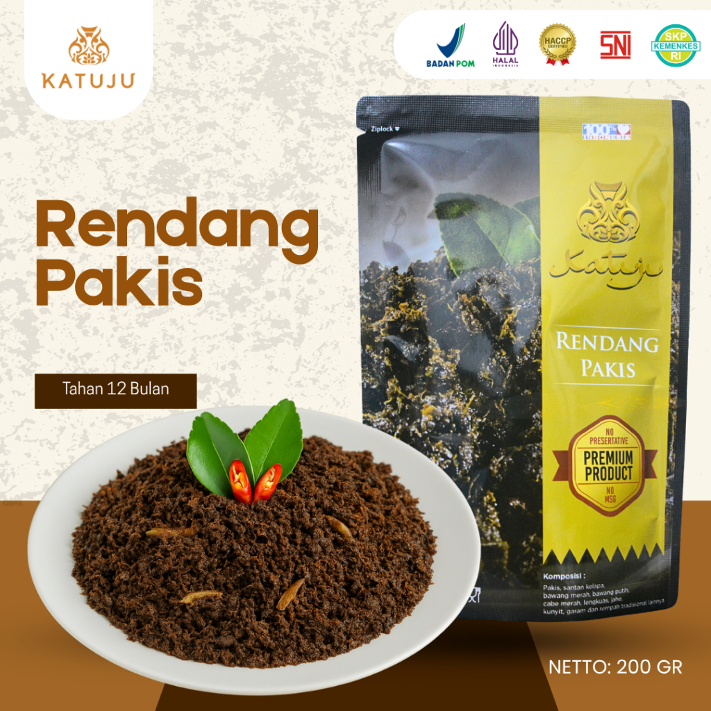 Jual Rendang Paku (Pakis) by Katuju – Ready to Eat, Asli Padang, Rasa ...