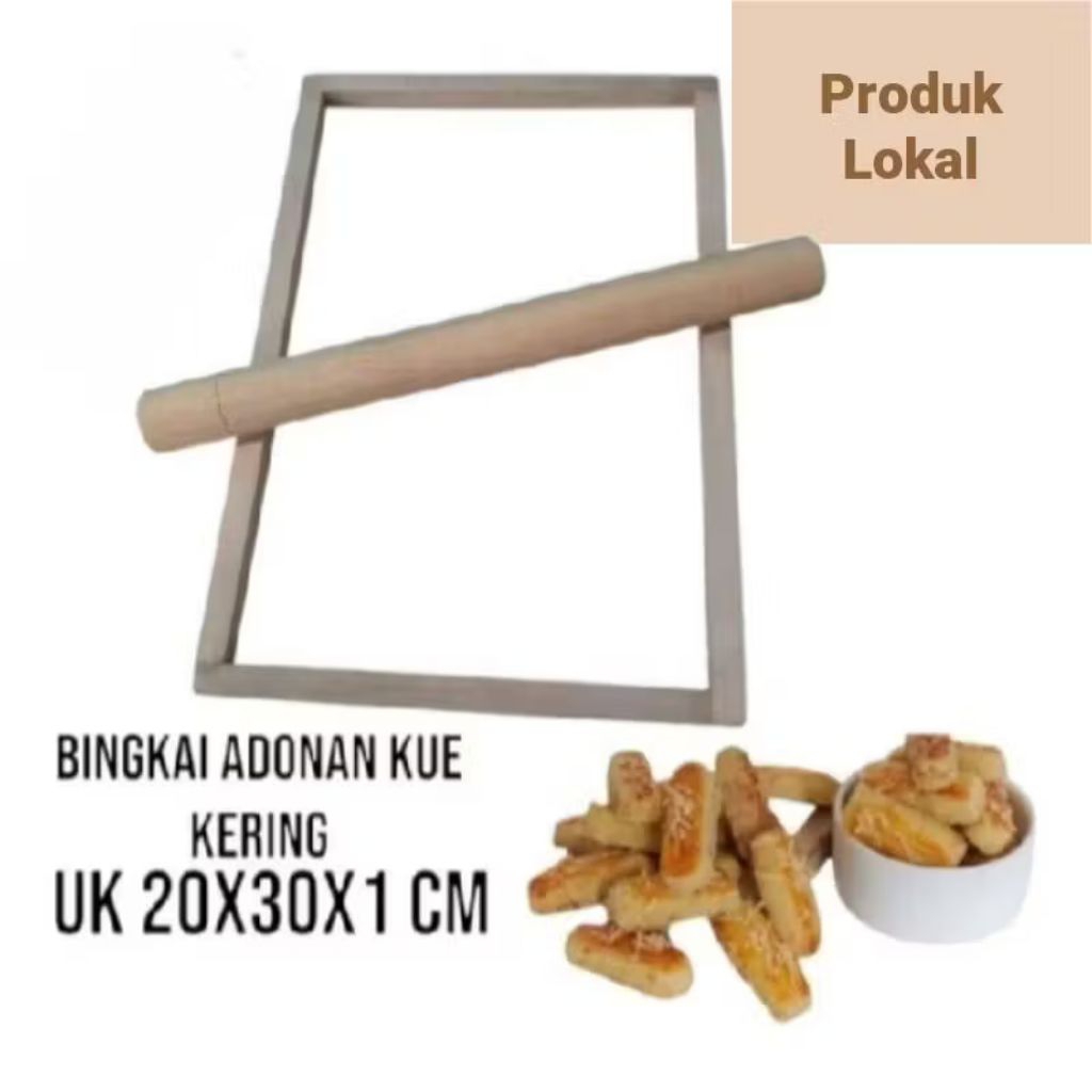 Jual 1 satu set bingkai kayu / alat perata adonan bahan kayu halus ...