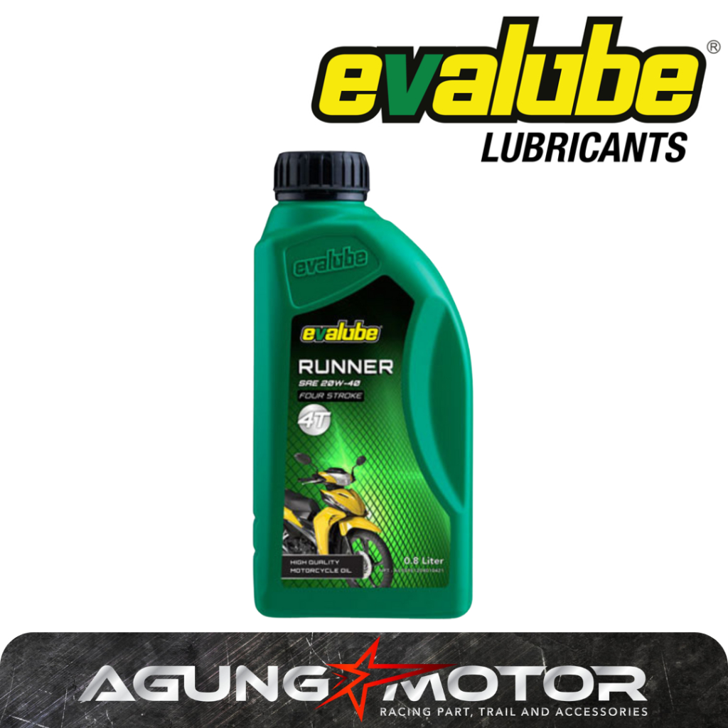 Jual Oli Mesin Motor Evalube Runner 4T Bebek 0,8 Liter 800 ml Original ...
