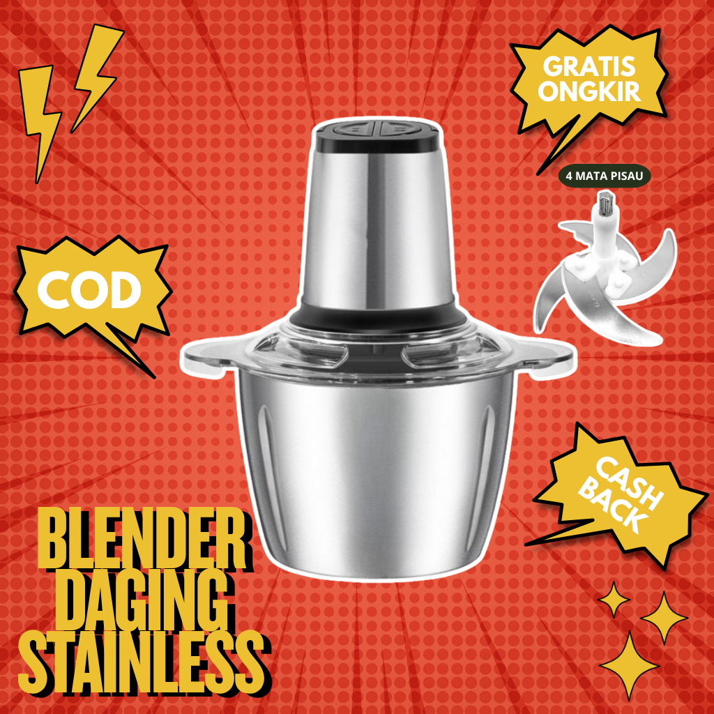 Jual Blender Daging Elektrik 2 Liter - Blender Stainless Steel 304 ...