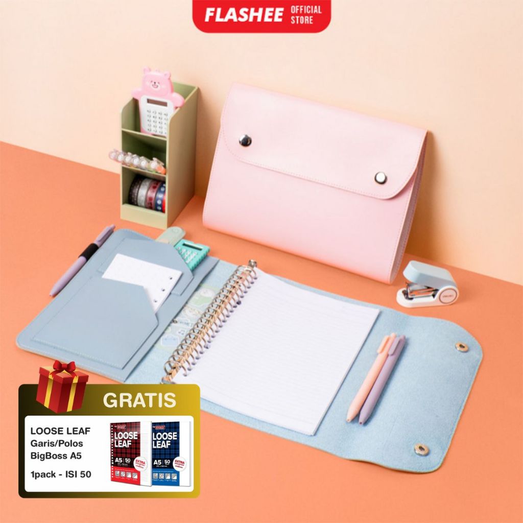 Jual Flashee Binder A5 Kira Ring 20 Binder All-in-One Kulit Sintetis ...