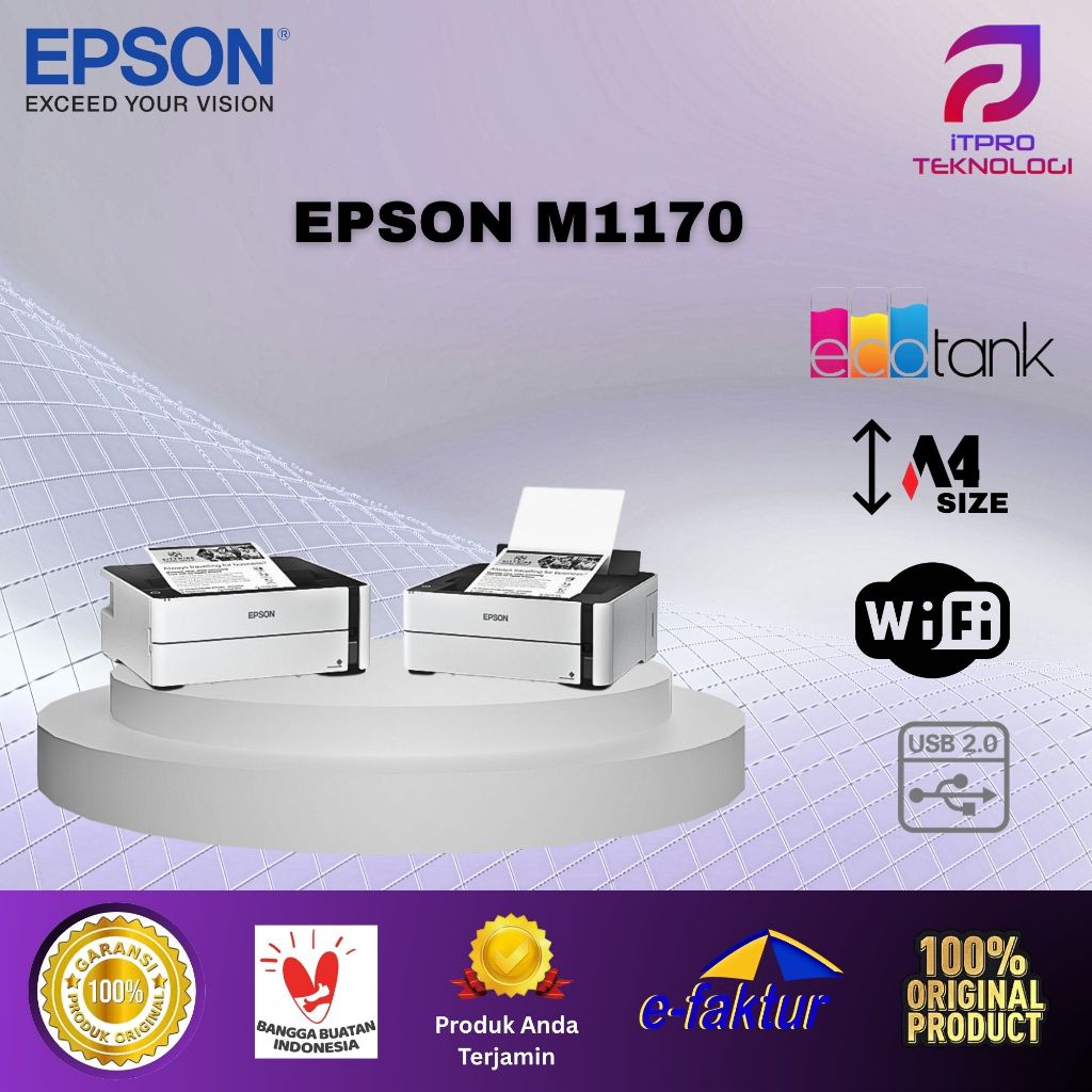 Jual Printer Ecotank EPSON M1170 Monochrome Print Wi-Fi dan LAN ...