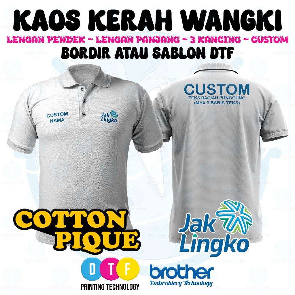 Jual Oleh Oleh Ya Kaos Kerah Wangki Polo Shirt Kaos Kerja Wangki - Jak ...