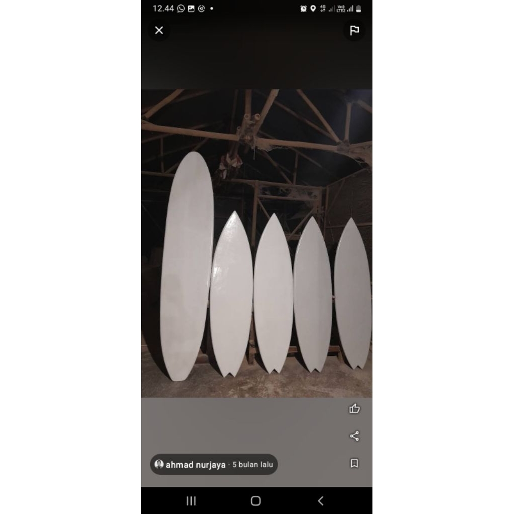 Jual papan surfing polos 150cm, dekorasi papan surfing, surfboard ...