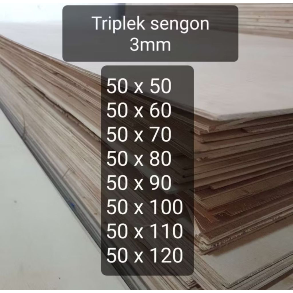 Jual Triplek Sengon 3 MM Plywood Multiplek halus 2 sisi | Shopee Indonesia