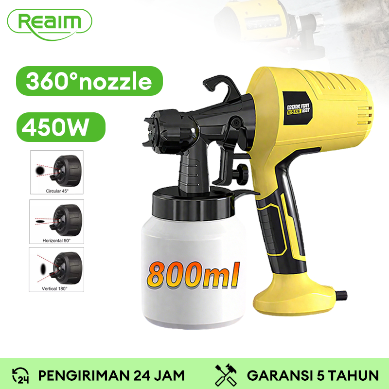 Jual REAIM Electric Spray Gun 450W 800ML Pistol semprot listrik ...