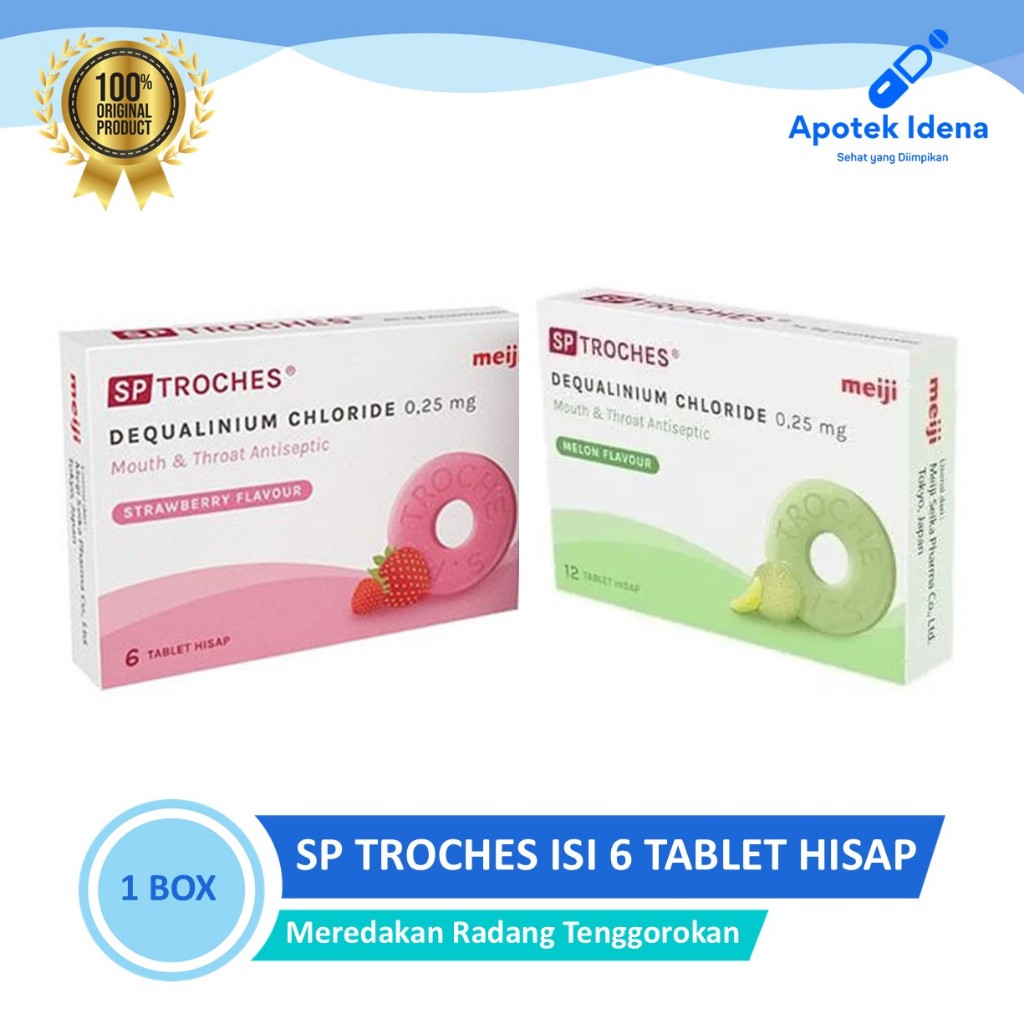 Jual SP TROCHES Tablet ISI 12 BUTIR Hisap Anti Radang Tenggorokan ...