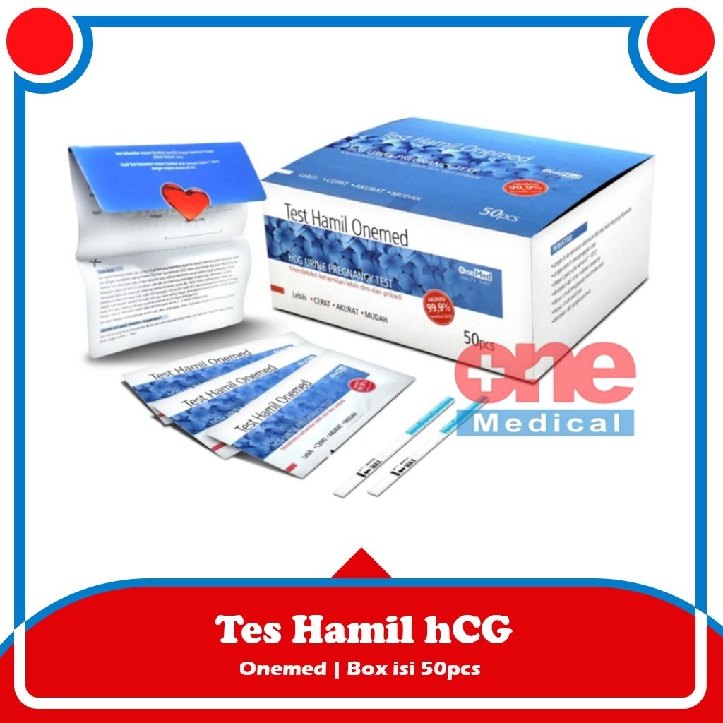 Jual Tes Hamil Onemed Alat Tes Kehamilan Test Pack Cek Hamil Tespek Box ...