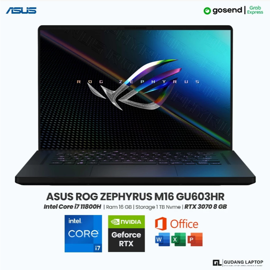 Jual Laptop Gaming ASUS ROG ZEPHYRUS M16 GU603HR Intel Core i7 11800H ...
