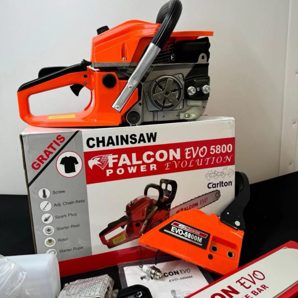 Jual Gergaji mesin - Senso Falcon EVO 5800 BAR 22inch - Chainsaw Falcon ...