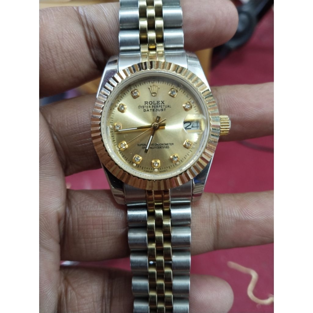 Jual Jam tangan ladies R*lex automatic gold Kombinasi mulus | Shopee ...