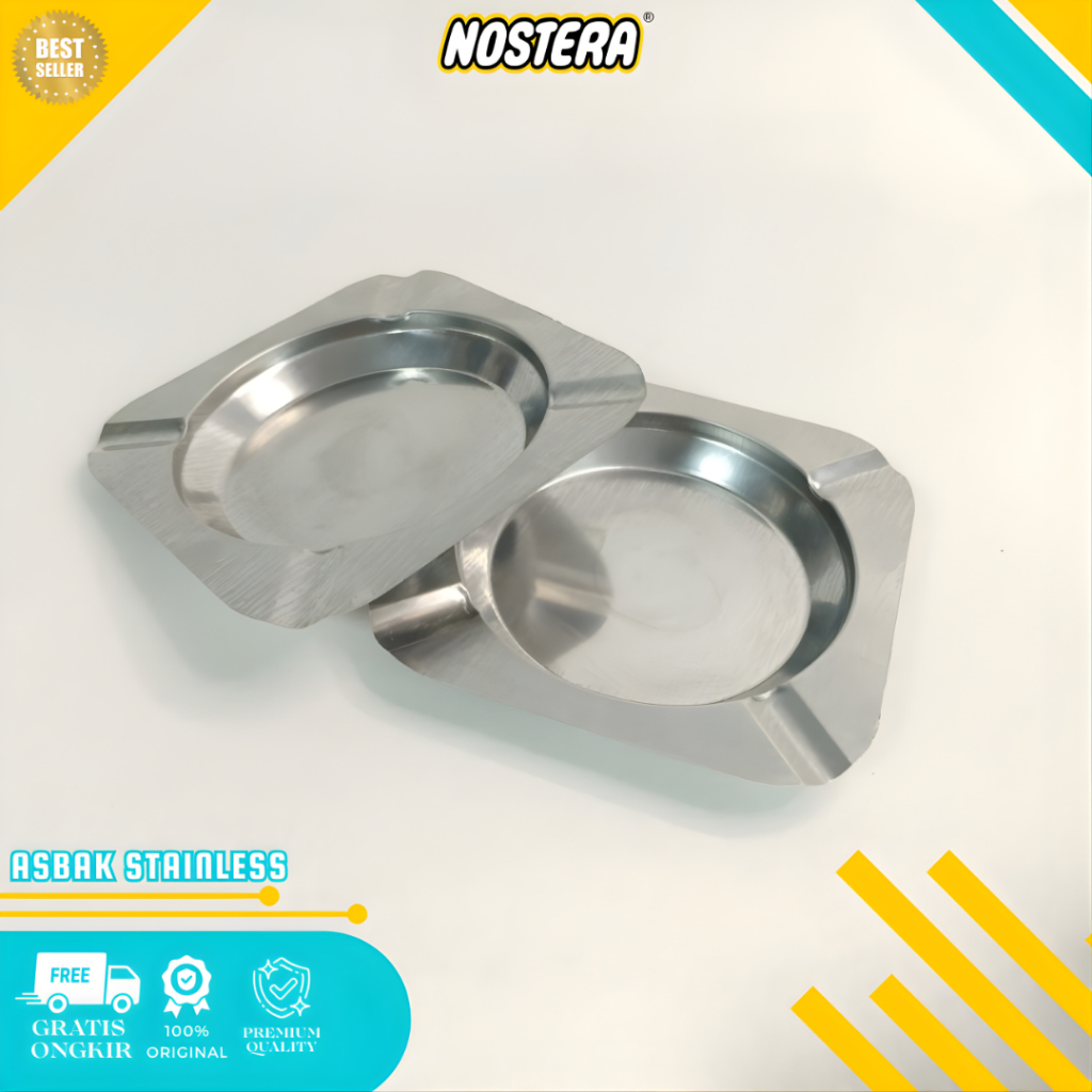 Jual NOSTERA Kitchen - Asbak Stainless Besi Persegi Kotak / Tempat Abu ...