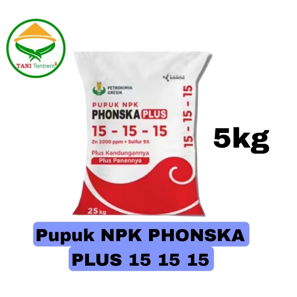 Jual Pupuk NPK PHONSKA PLUS 15 15 15 kemasan 5kg Pupuk Poska Masa ...