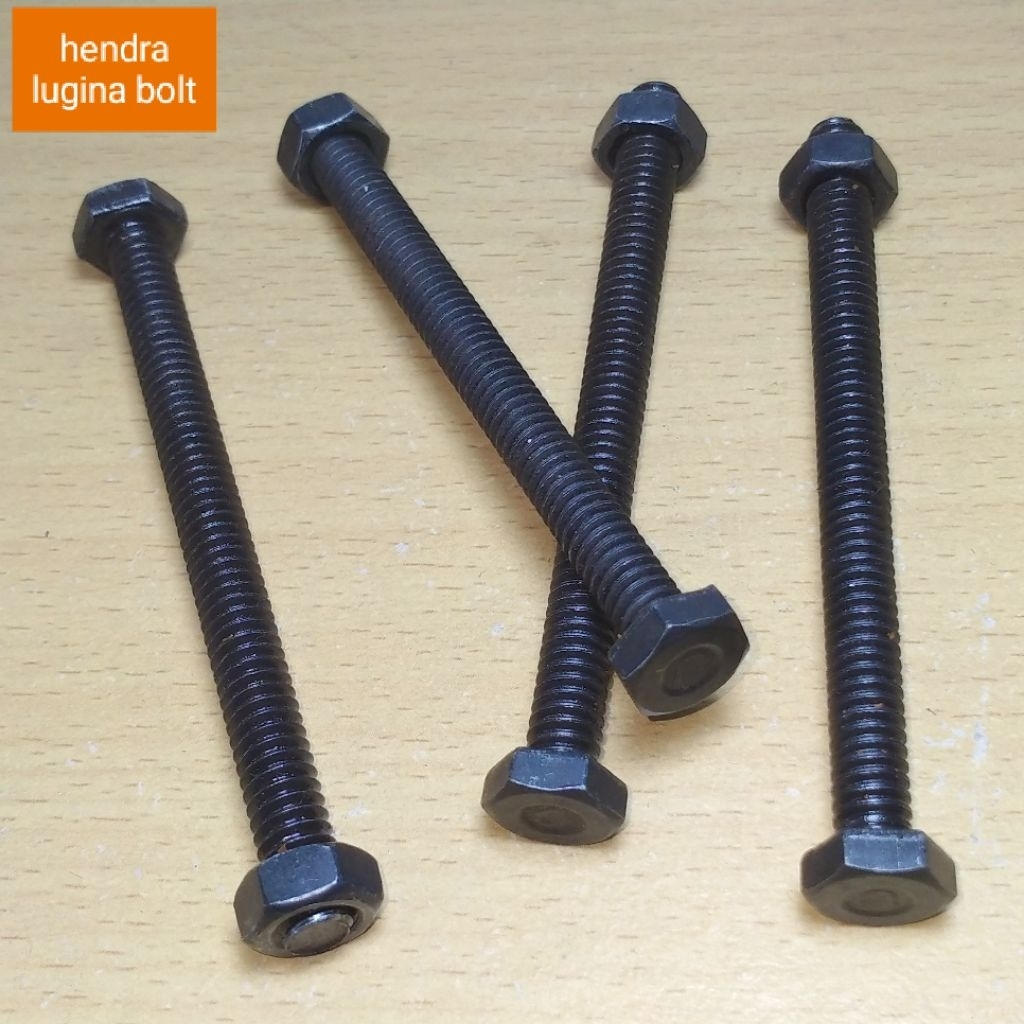Jual baut mur 1/4x3" baut mur 6mm kasar kunci 10 isi 10 pcs | Shopee ...