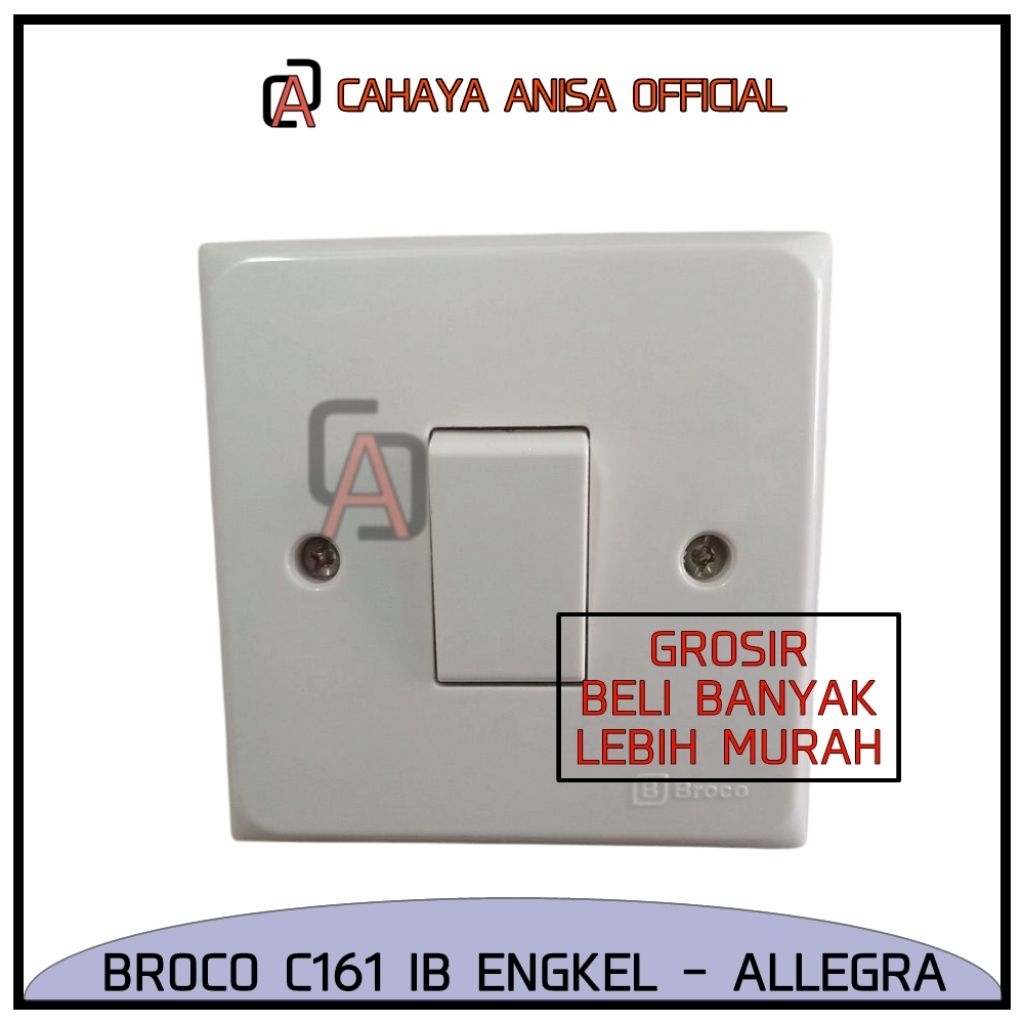 Jual Broco C161 IB Cream Single Switch Inbow Allegra - Broco C161 IB ...