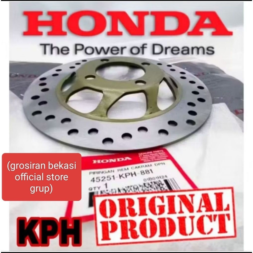 Jual ORIGINAL 100% PIRINGAN CAKRAM KODE KPH DEPAN DISC BRAKE MOTOR ...