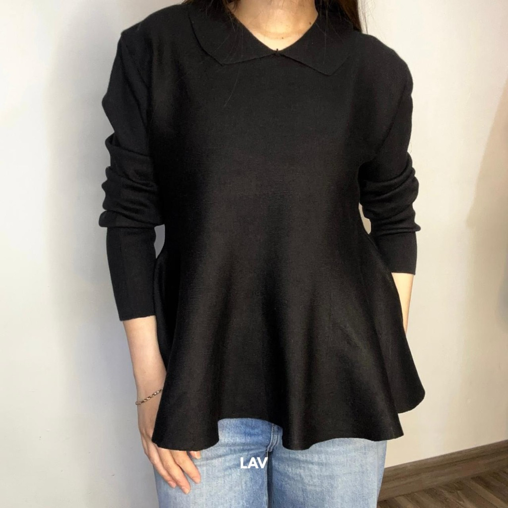 Jual Lav.couture Elodie peplum knit top | Shopee Indonesia
