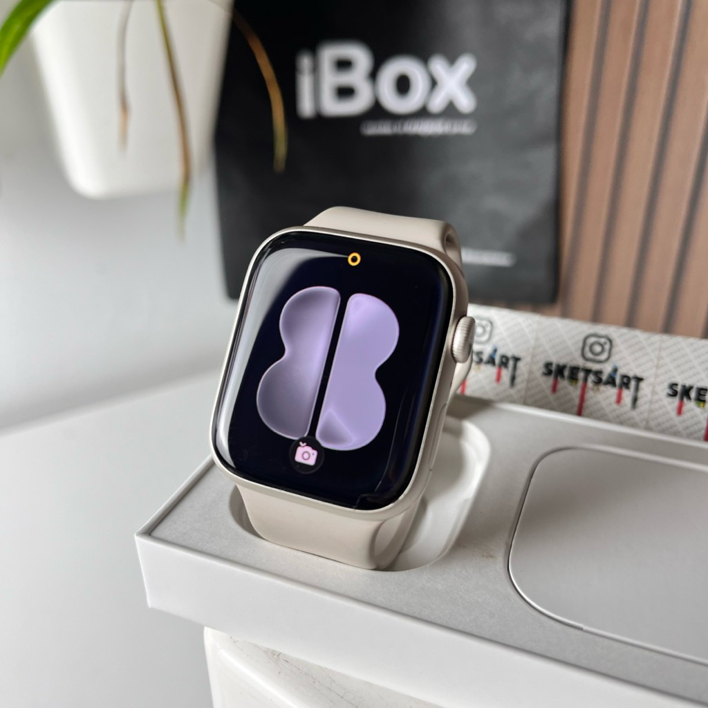 Jual Apple Watch Series 7 45mm Starlight iBox iwatch Battery Health 83% ...