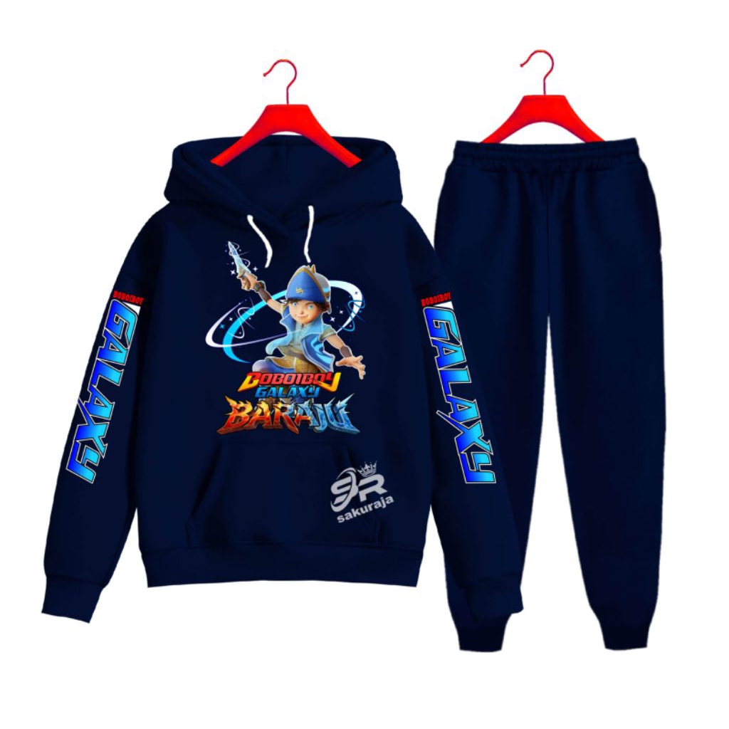 Jual setelan hoodie anak motif karakter Boboiboy Galaxy Baraju sopan ...