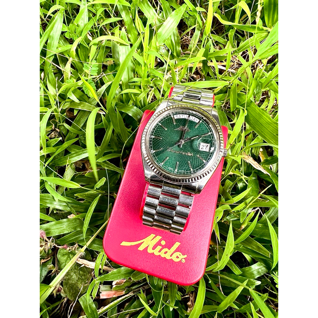 Jual Mido Commander President 8299 Green Dial full original | Shopee ...