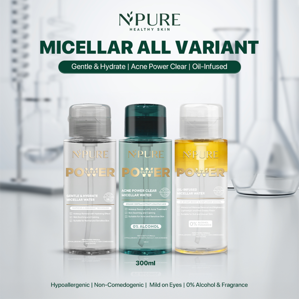 Jual [100 ml/300 ml] NPURE Micellar Water Series - Acne Power | Gentle ...