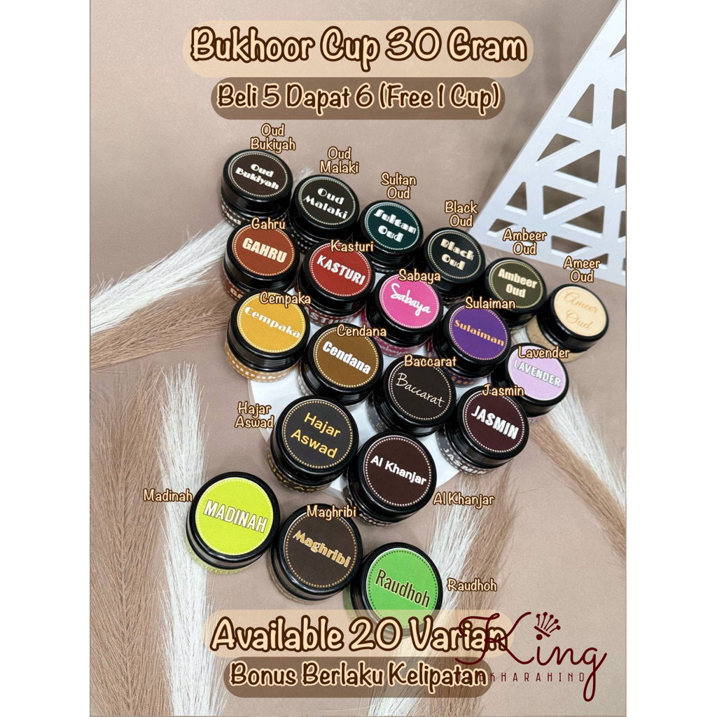 Jual (GROSIR) BELI 5 DAPAT 6 Bukhoor Lokal 30 Gram Bukhoor Bukhur ...
