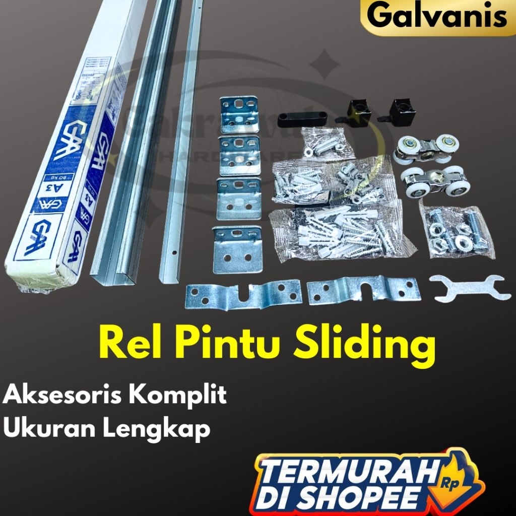 Jual Rel Pintu Geser/Sliding Door Rail 160, 180, 210, 240, 300cm ...