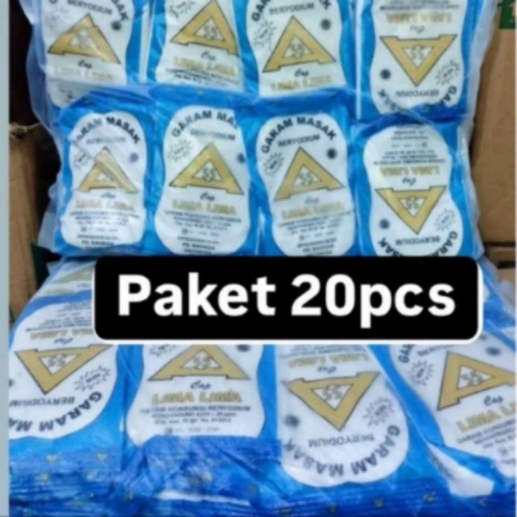 Jual 20 pcs Garam masak beyodium cap mutiara laut 100g/pcs | Shopee ...