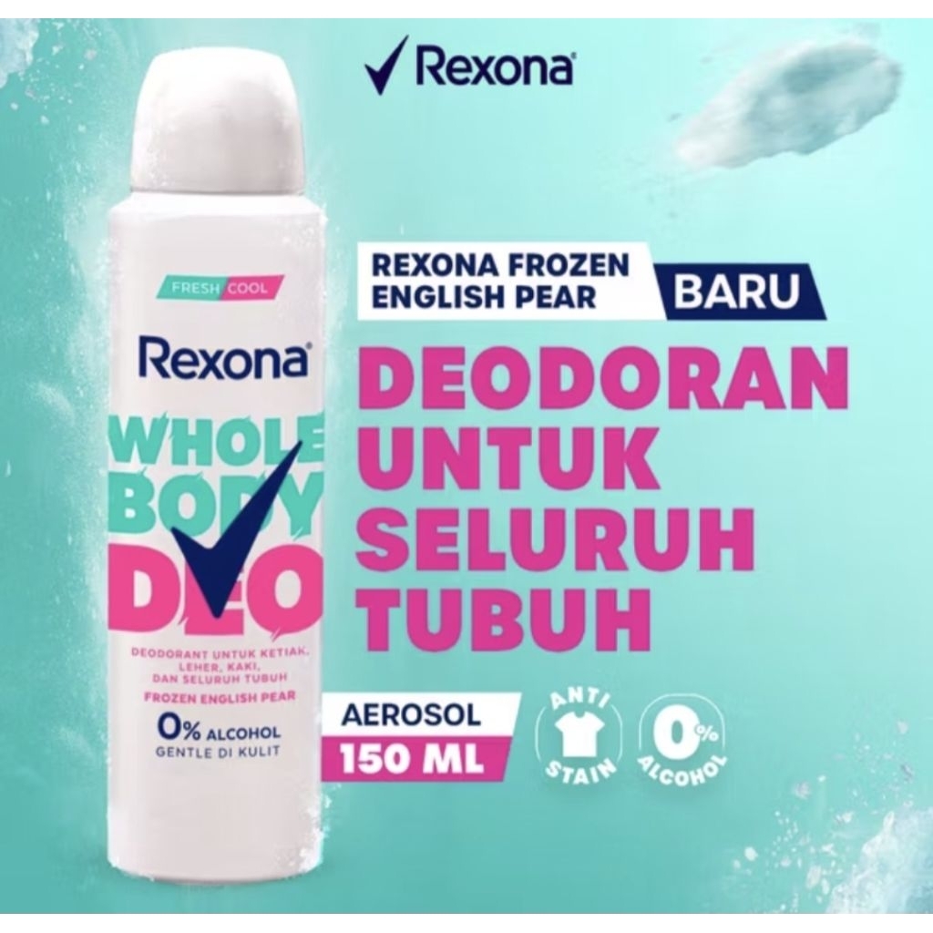 Jual Rexona Deodorant Spray Whole Body Deo Frozen English Pear ...